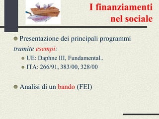 Le procedure di accesso ai finanziamenti per il sostegno delle attività ...