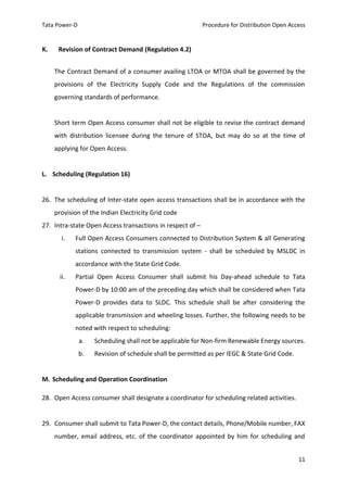 Procedure for-distribution-open-access, Tata Power | PDF