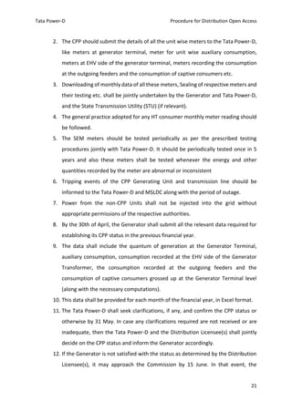Procedure for-distribution-open-access, Tata Power | PDF