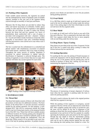 Procedure and construction of road under bridge by box pushing method | PDF