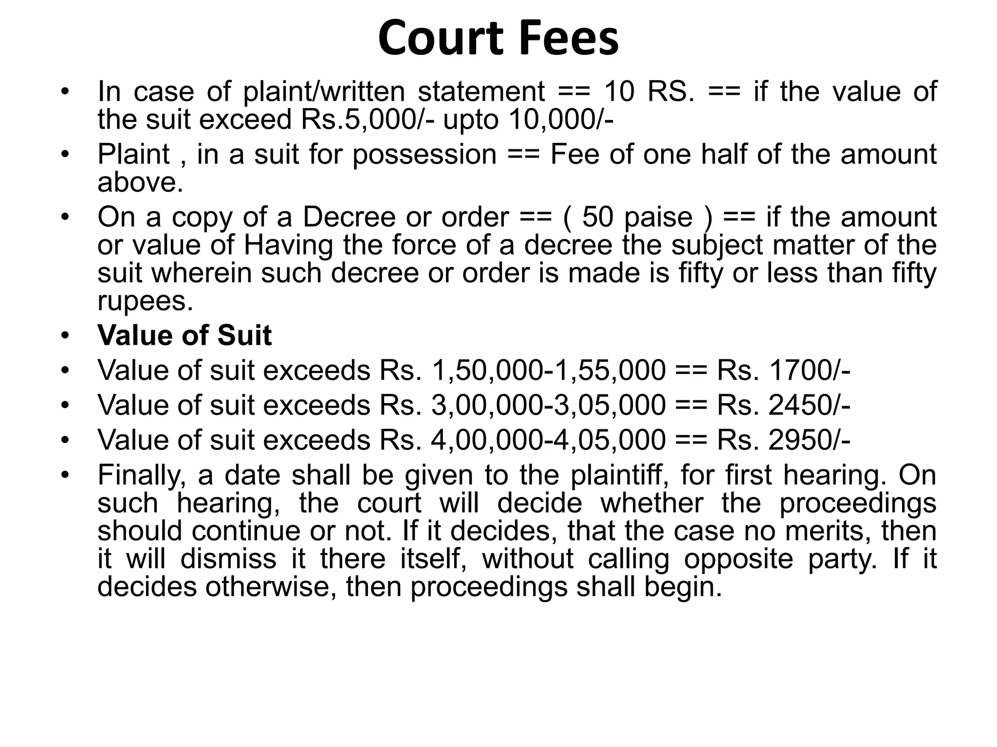 Procedure before civil court in India and the roles of each officials.pptx