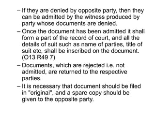 Procedure before civil court in India and the roles of each officials.pptx