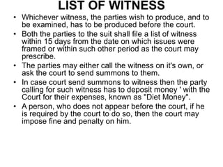 Procedure before civil court in India and the roles of each officials.pptx