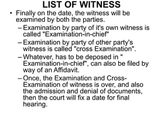 Procedure before civil court in India and the roles of each officials.pptx