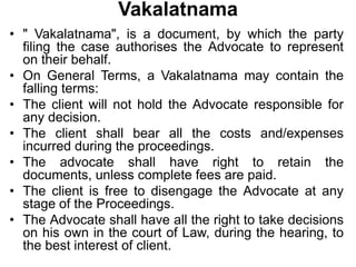 Procedure before civil court in India and the roles of each officials.pptx