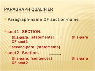 Procedure Division & Basic Verbs | PPT