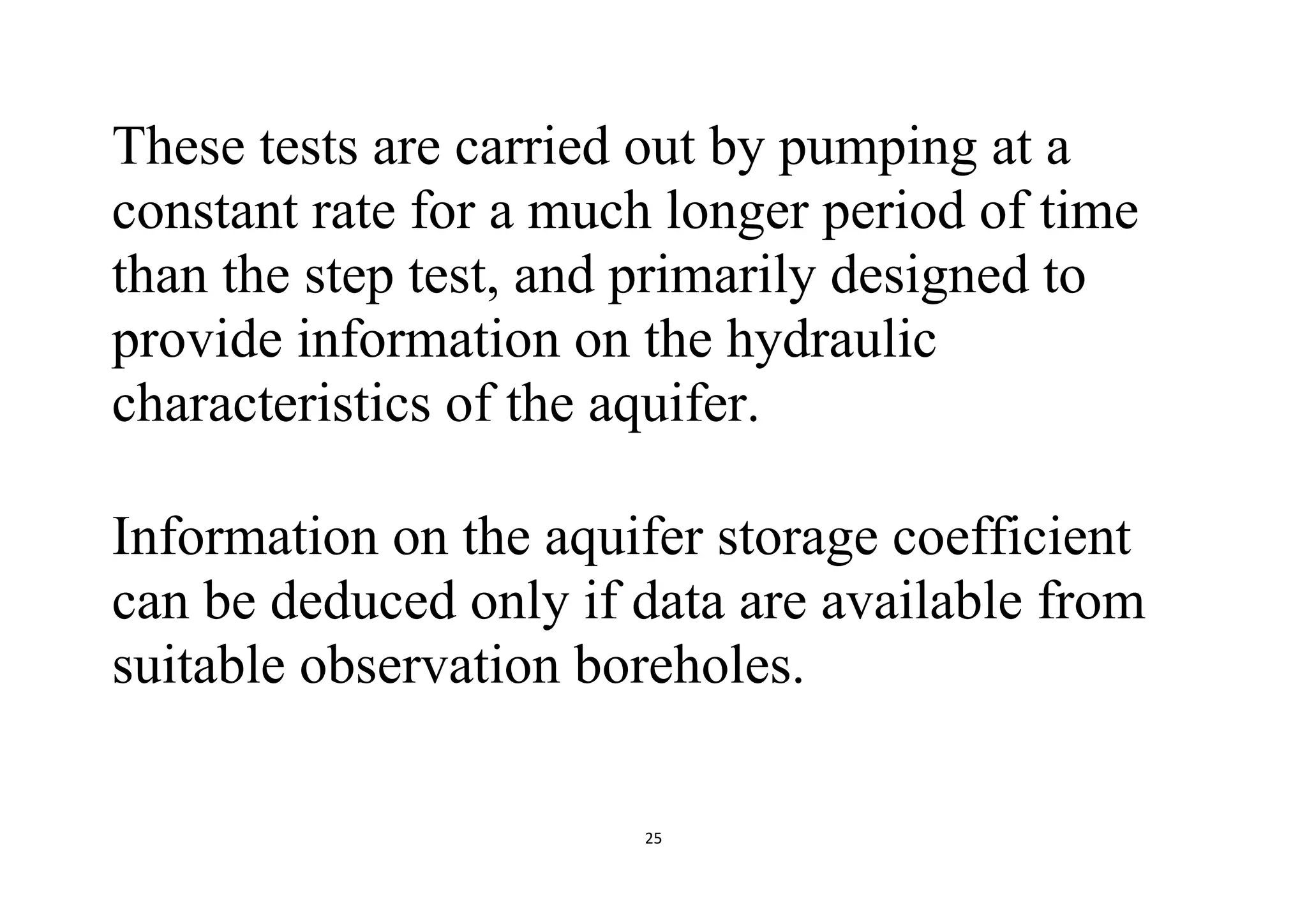 Procedure for conducting pumping tests | PDF