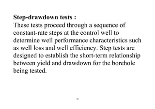 Procedure for conducting pumping tests | PDF