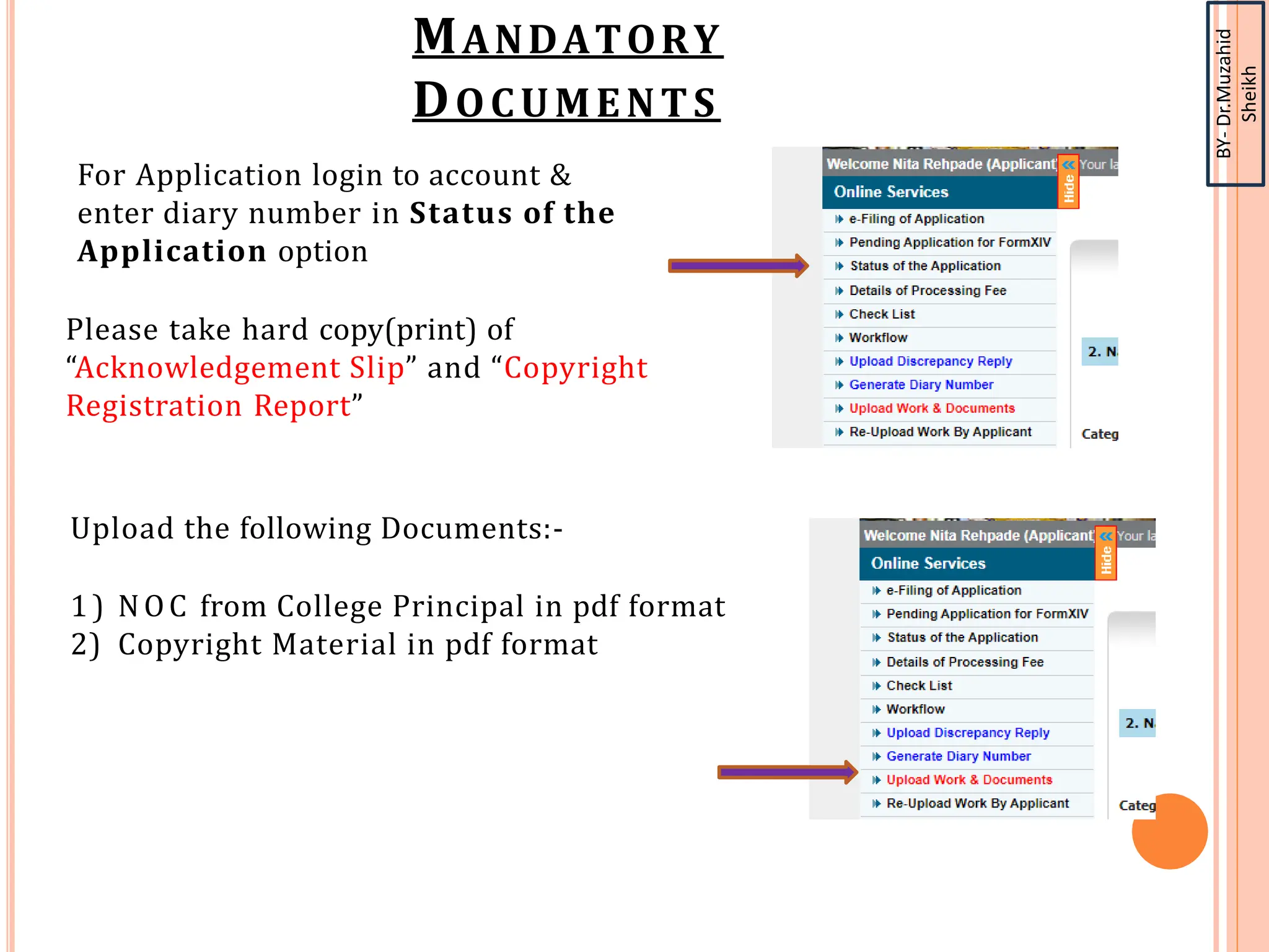 APPLICATION PROCEDURE FOR COPYRIGHT FILING.pptx