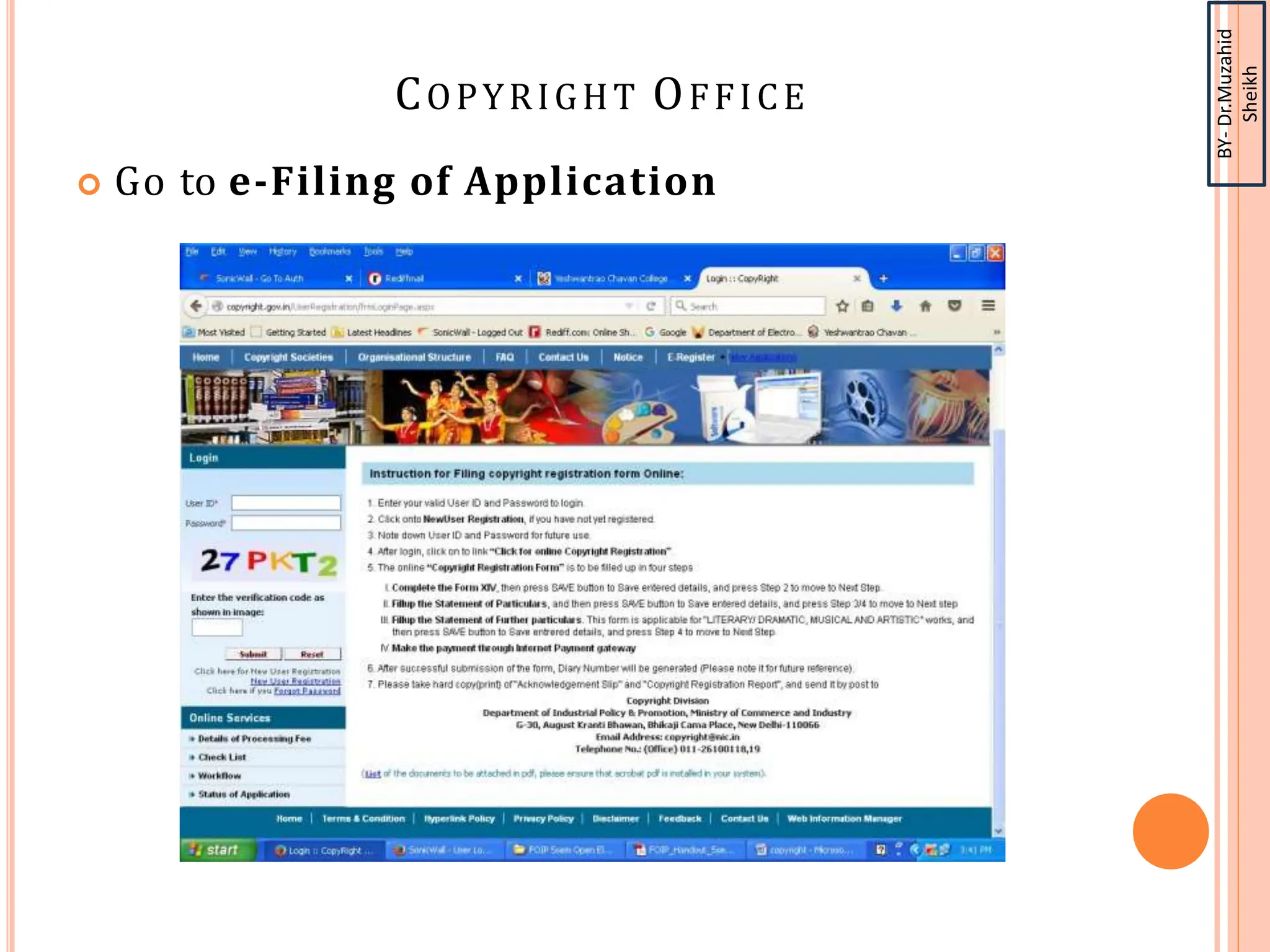 APPLICATION PROCEDURE FOR COPYRIGHT FILING.pptx