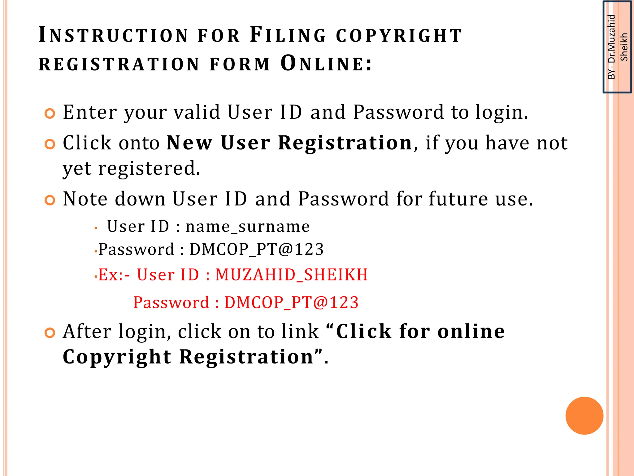 APPLICATION PROCEDURE FOR COPYRIGHT FILING.pptx