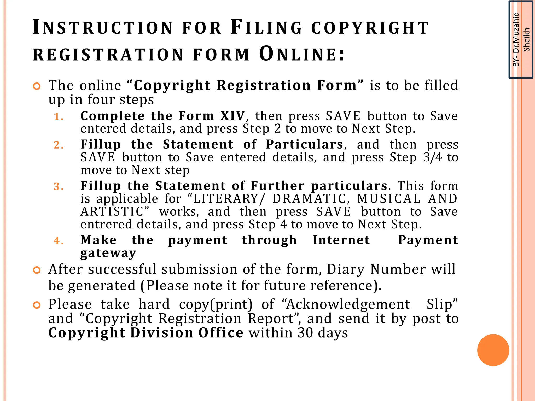 APPLICATION PROCEDURE FOR COPYRIGHT FILING.pptx