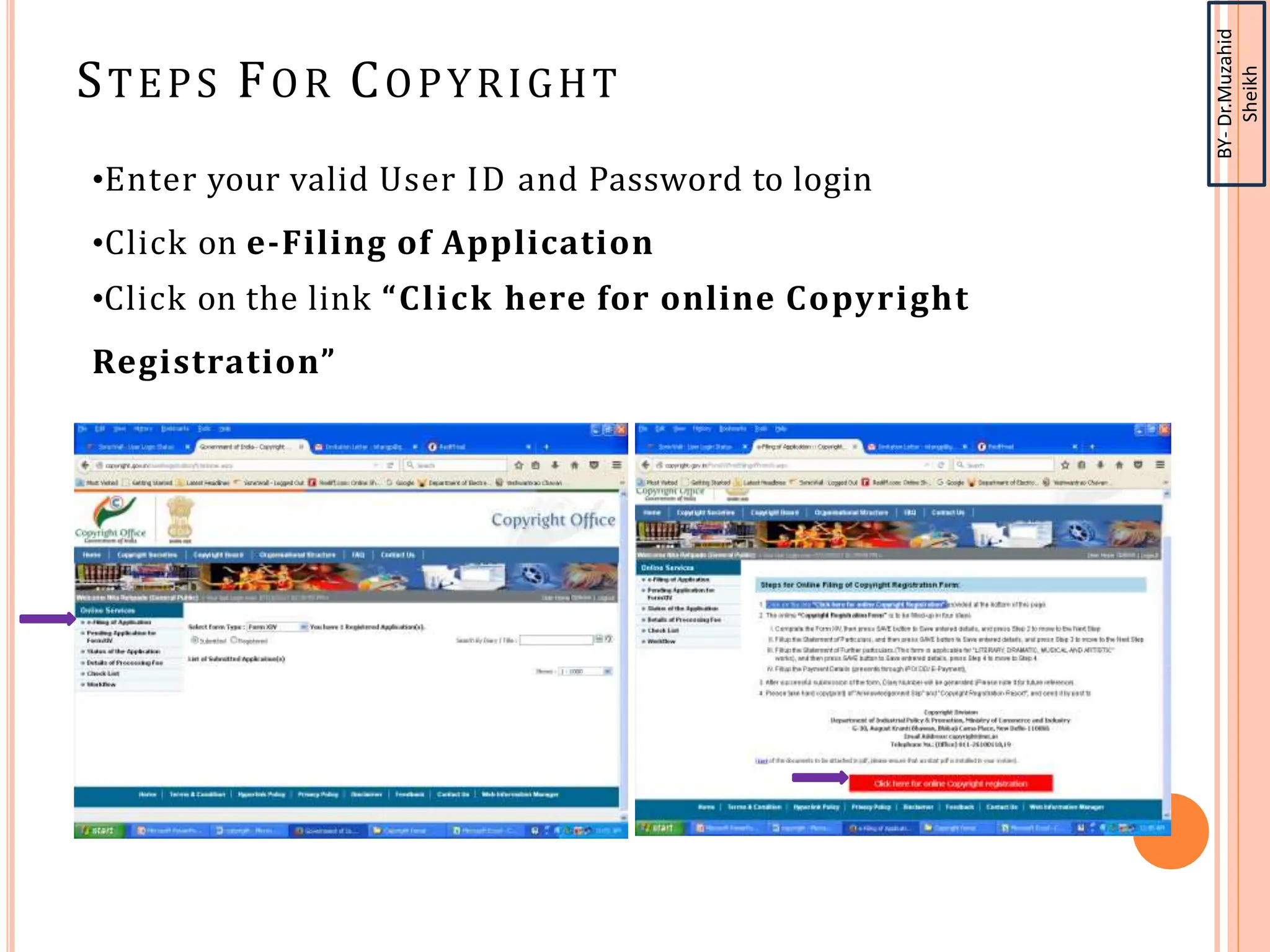 APPLICATION PROCEDURE FOR COPYRIGHT FILING.pptx