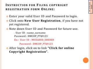 APPLICATION PROCEDURE FOR COPYRIGHT FILING.pptx