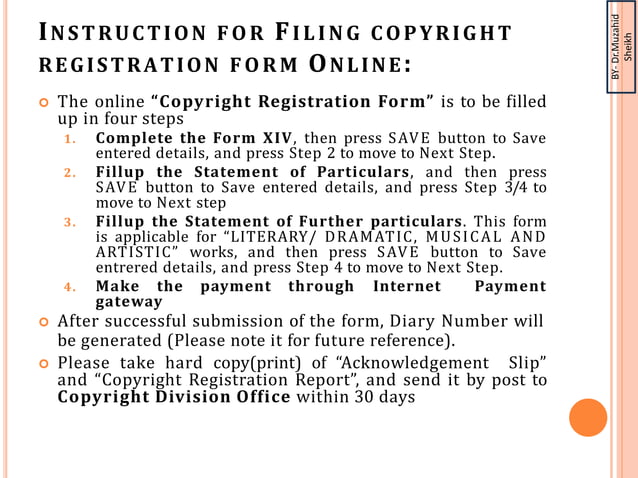 APPLICATION PROCEDURE FOR COPYRIGHT FILING.pptx