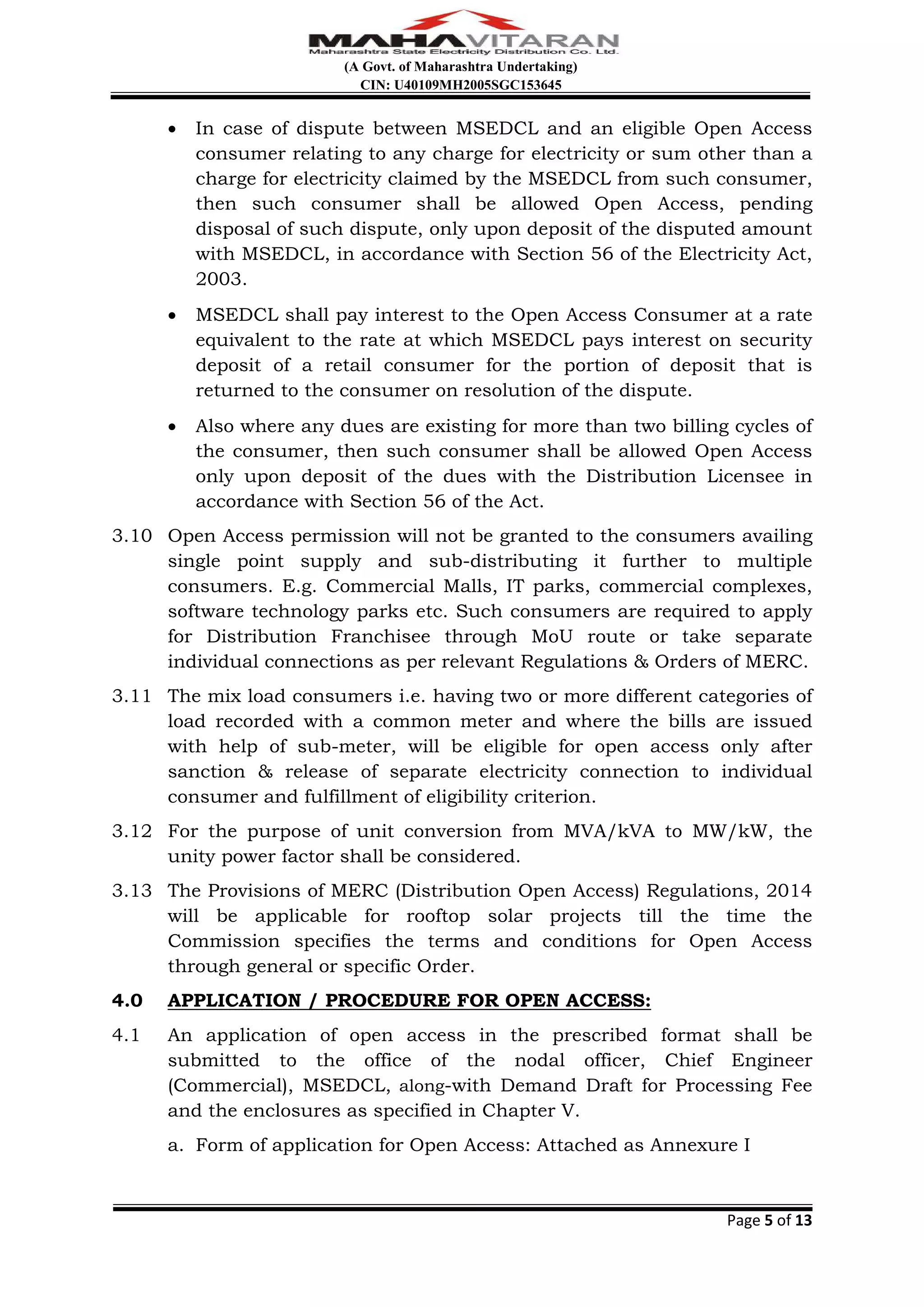 Procedure for distribution open access | PDF