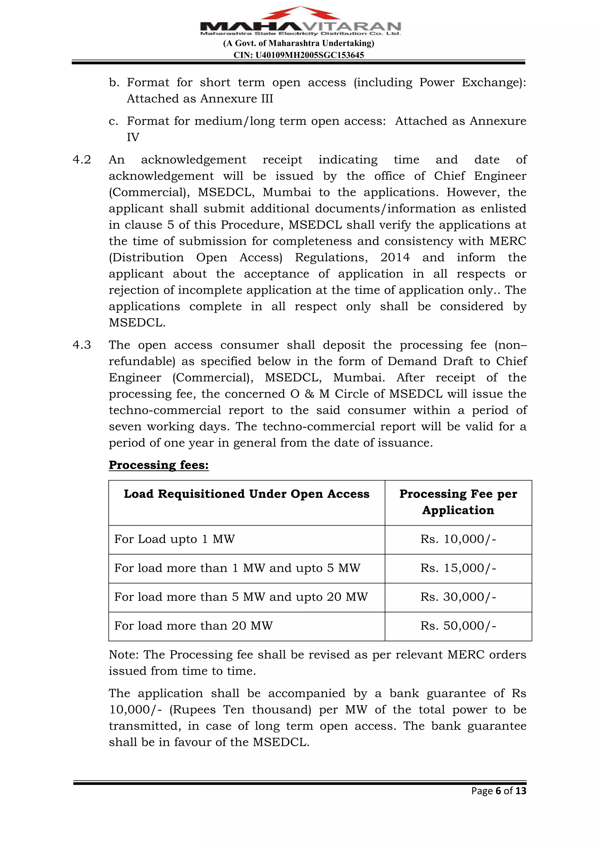 Procedure for distribution open access | PDF