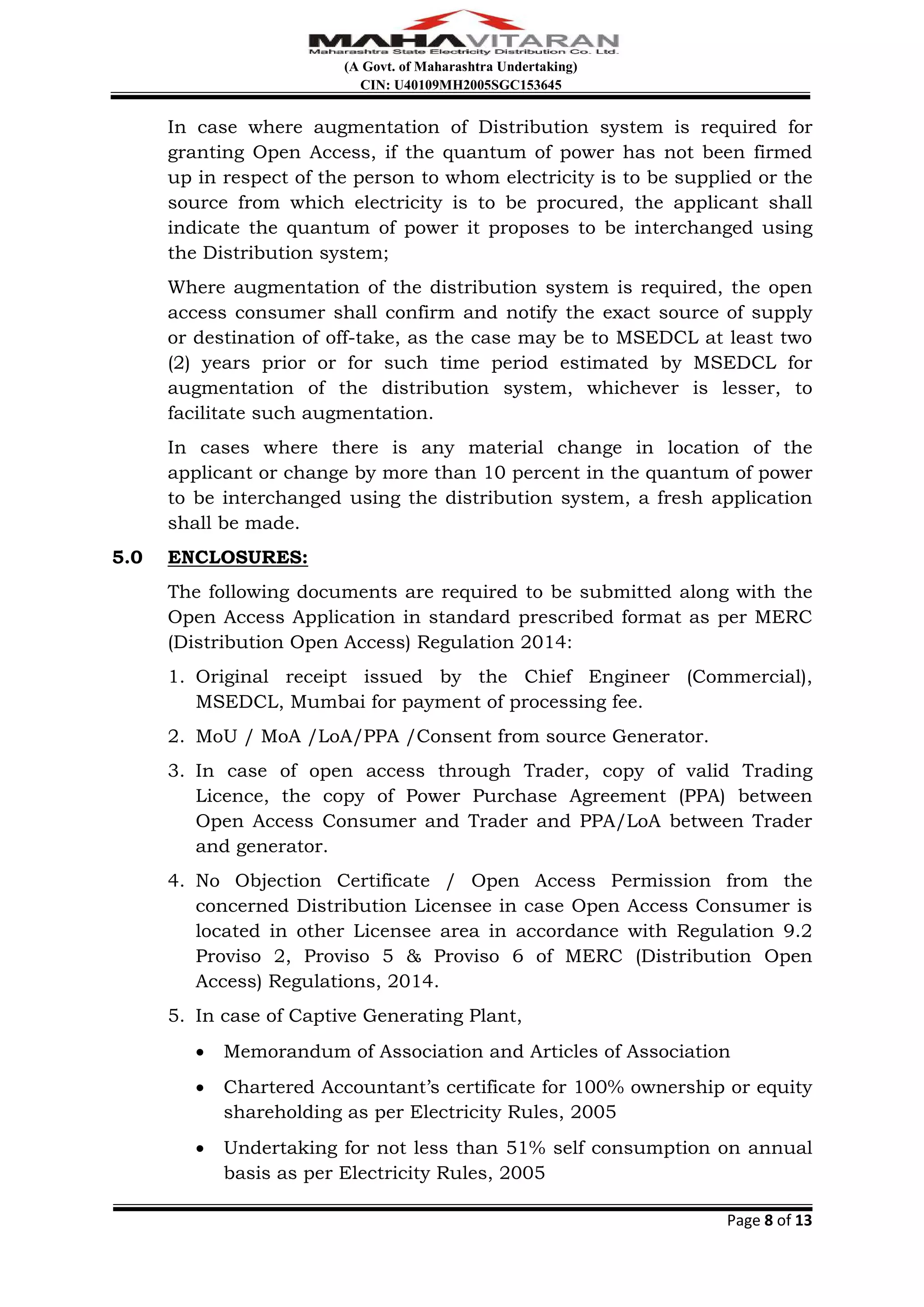 Procedure for distribution open access | PDF