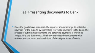 Procedure for export | PPTX