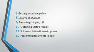 Procedure for export | PPTX