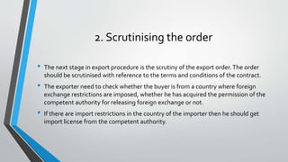 Procedure for export | PPTX