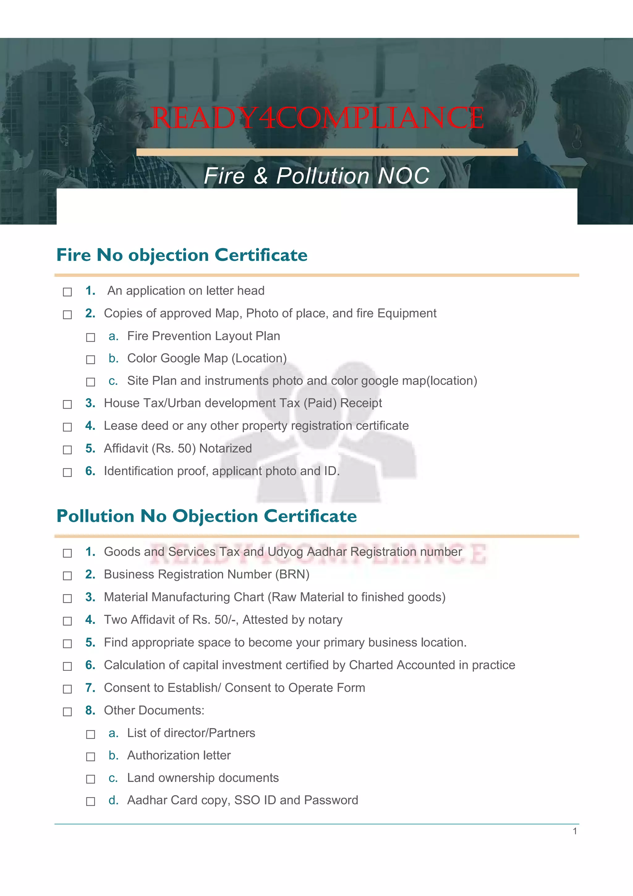 Procedure for fire and Pollution NOC in state of Rajasthan | PDF
