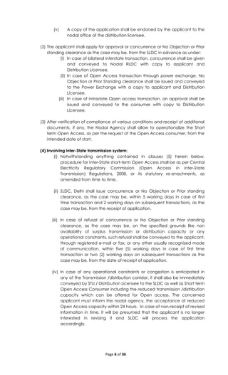 Procedure for implementation of short term open access (stoa) | PDF