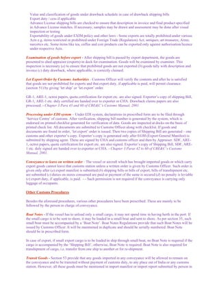 Procedure for import and export | PDF