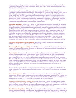 Procedure for import and export | PDF