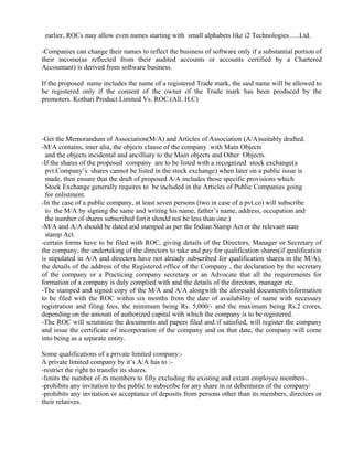 Procedure for incorporating a public limited company | PDF