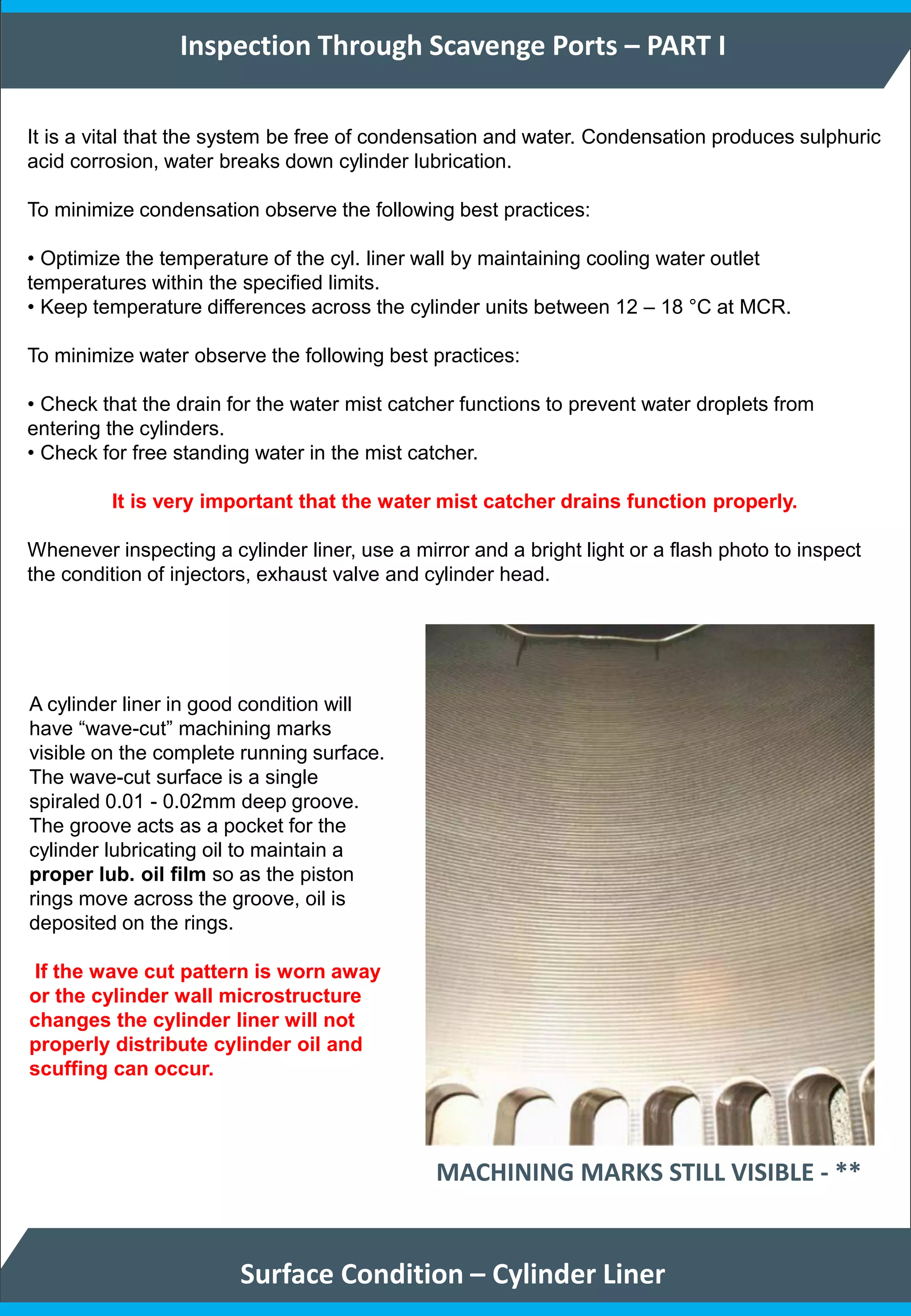 Procedure for Inspection Pistons and Cylinder Liners | PDF
