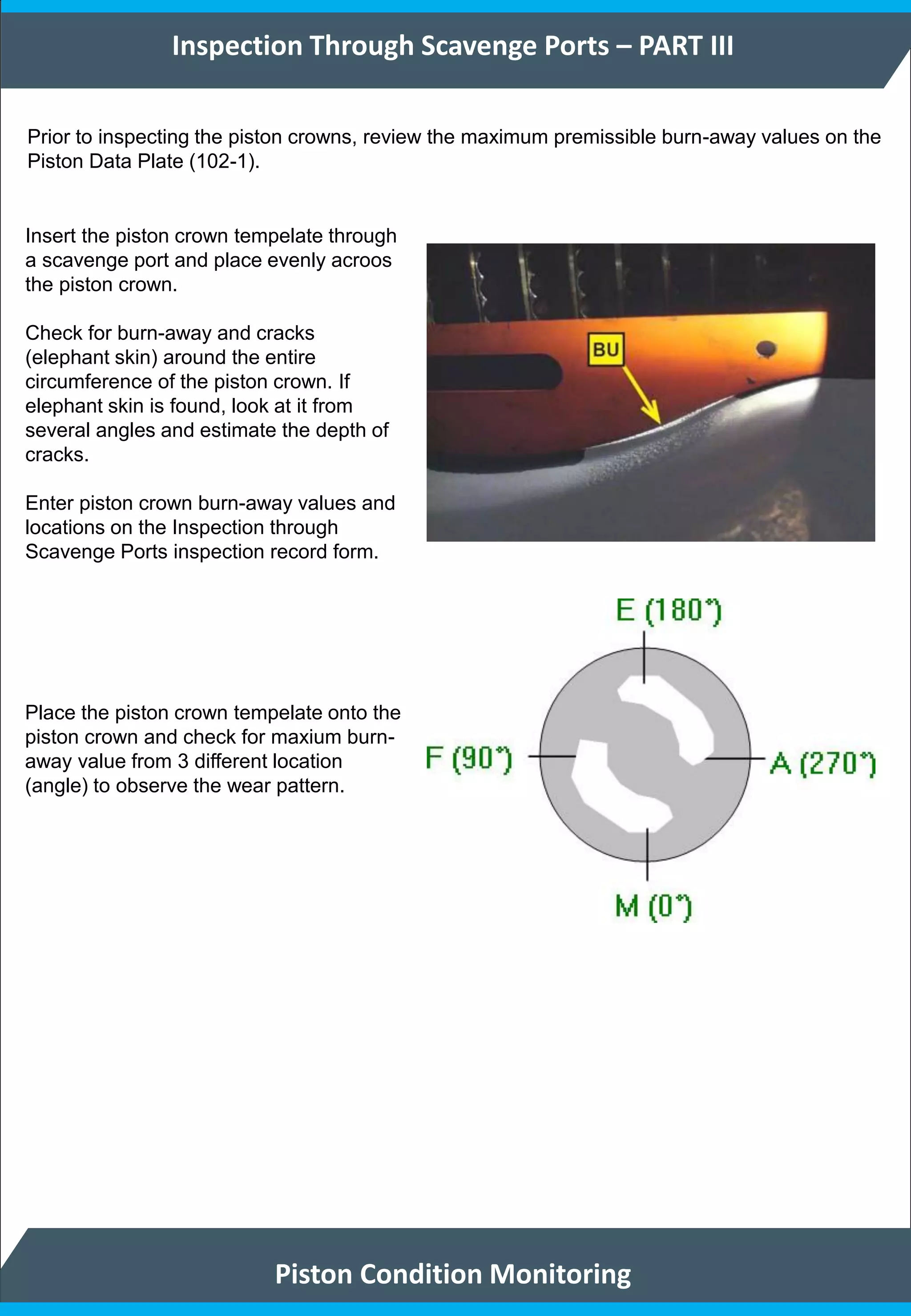 Procedure for Inspection Pistons and Cylinder Liners | PDF
