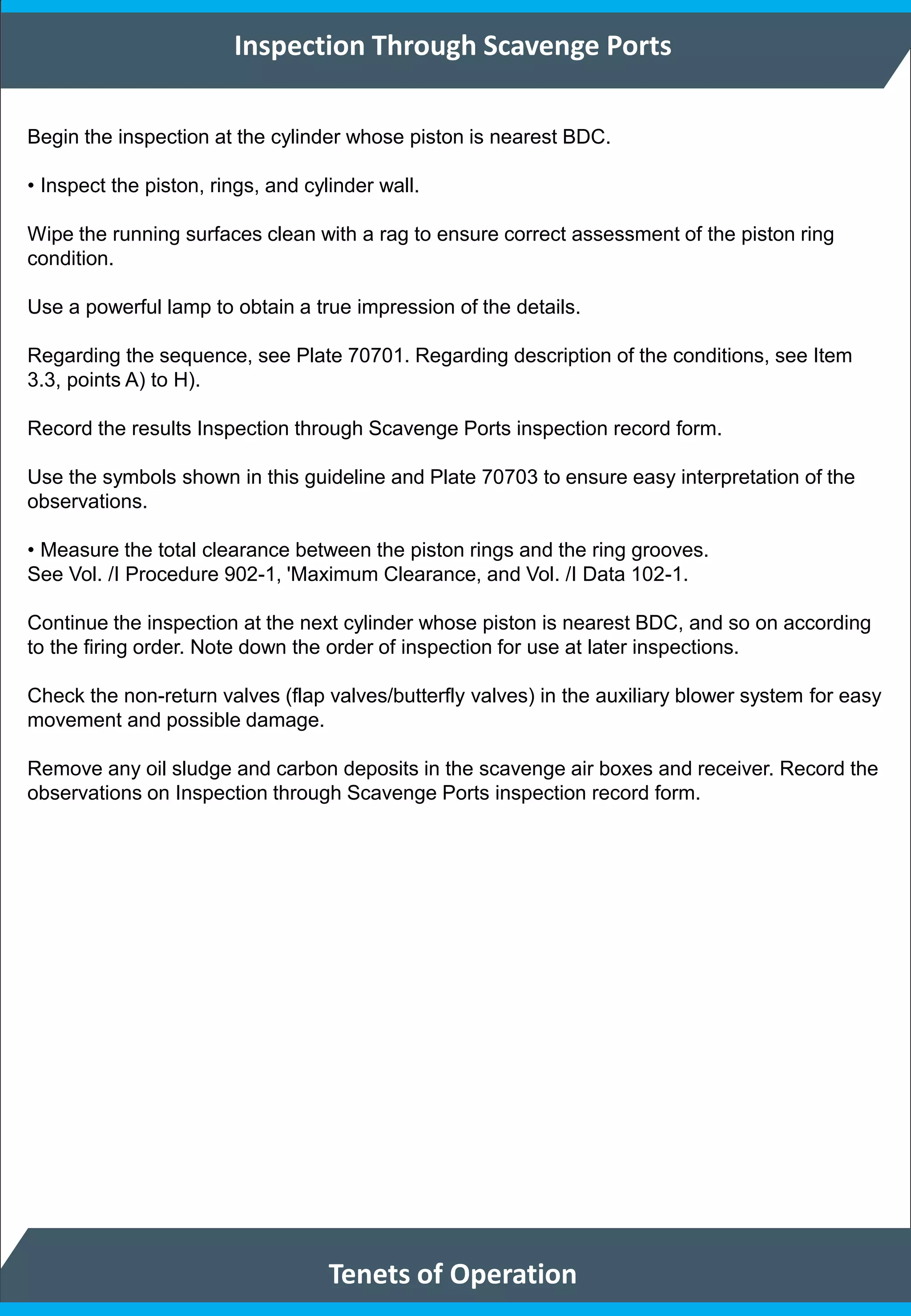 Procedure for Inspection Pistons and Cylinder Liners | PDF