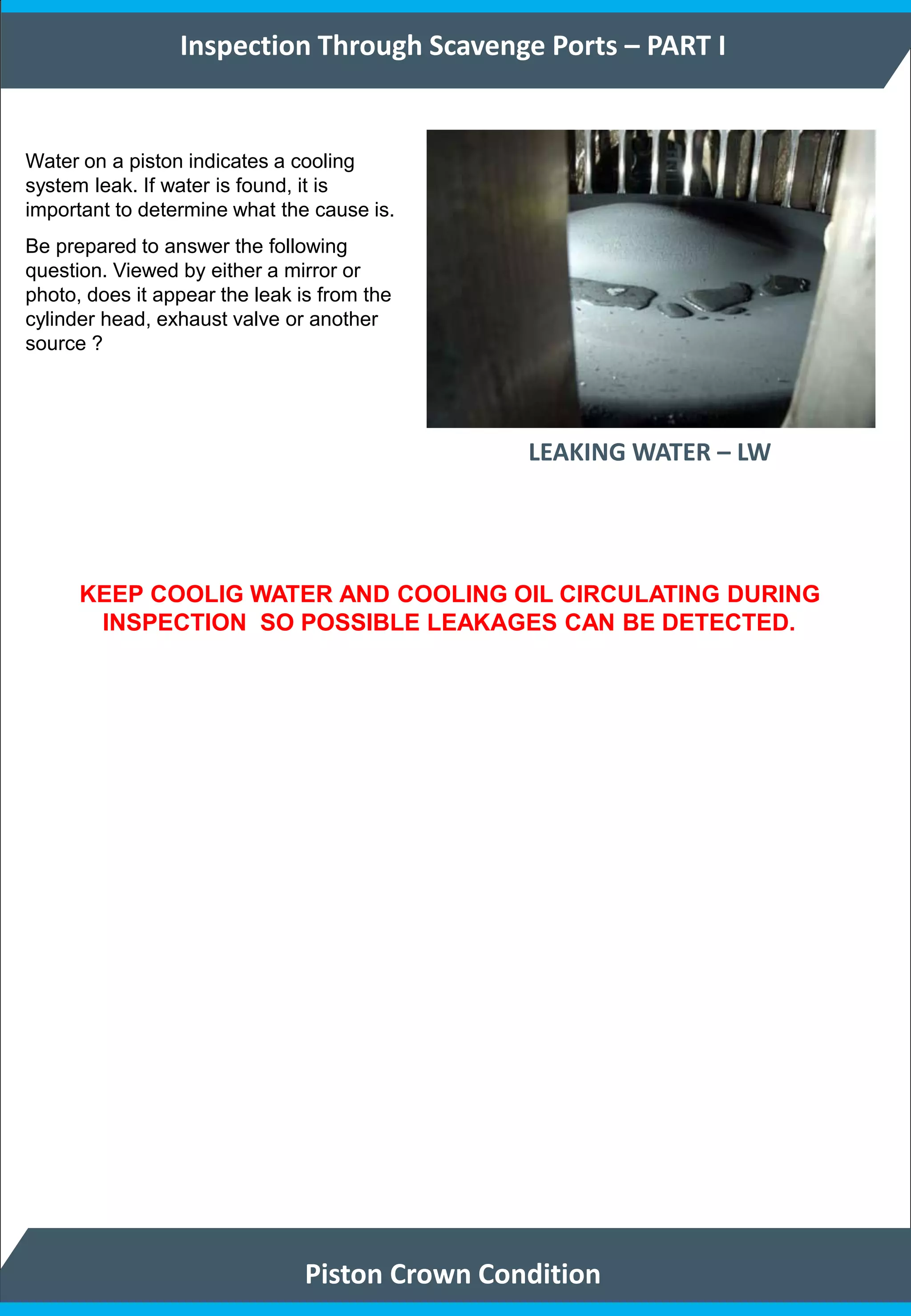 Procedure for Inspection Pistons and Cylinder Liners | PDF