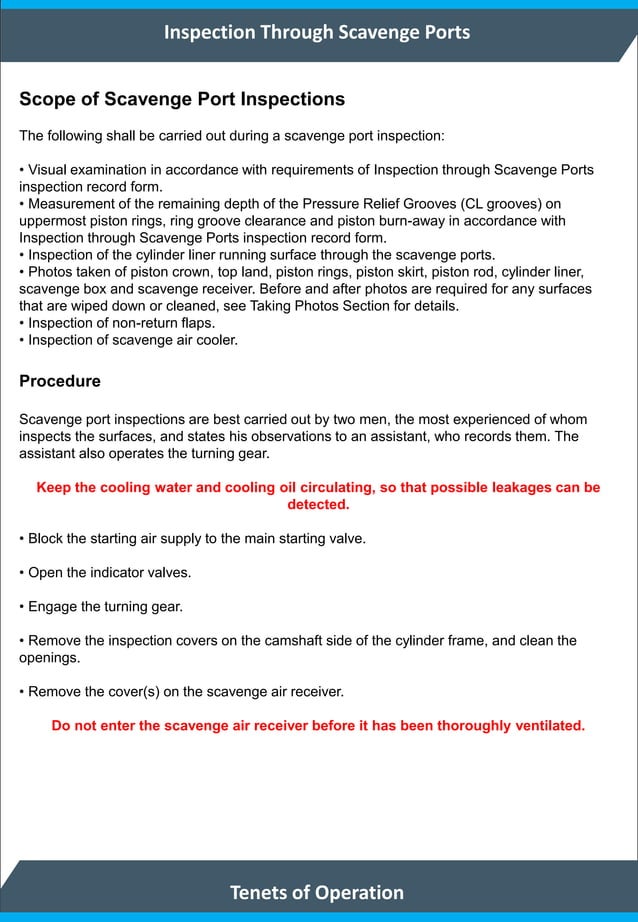 Procedure for Inspection Pistons and Cylinder Liners | PDF
