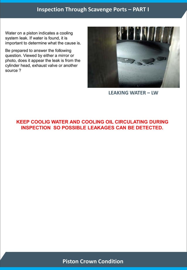 Procedure for Inspection Pistons and Cylinder Liners | PDF