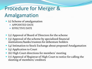 Legal Procedure for mergers | PPTX