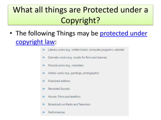 Procedure for registration of copyright | PPTX