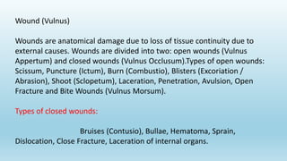 Procedure for suturing wounds or hecting actions - a brief medical ...