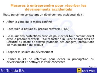 Procedure gestion des déversements accidentels.ppt | First Aid | Injuries