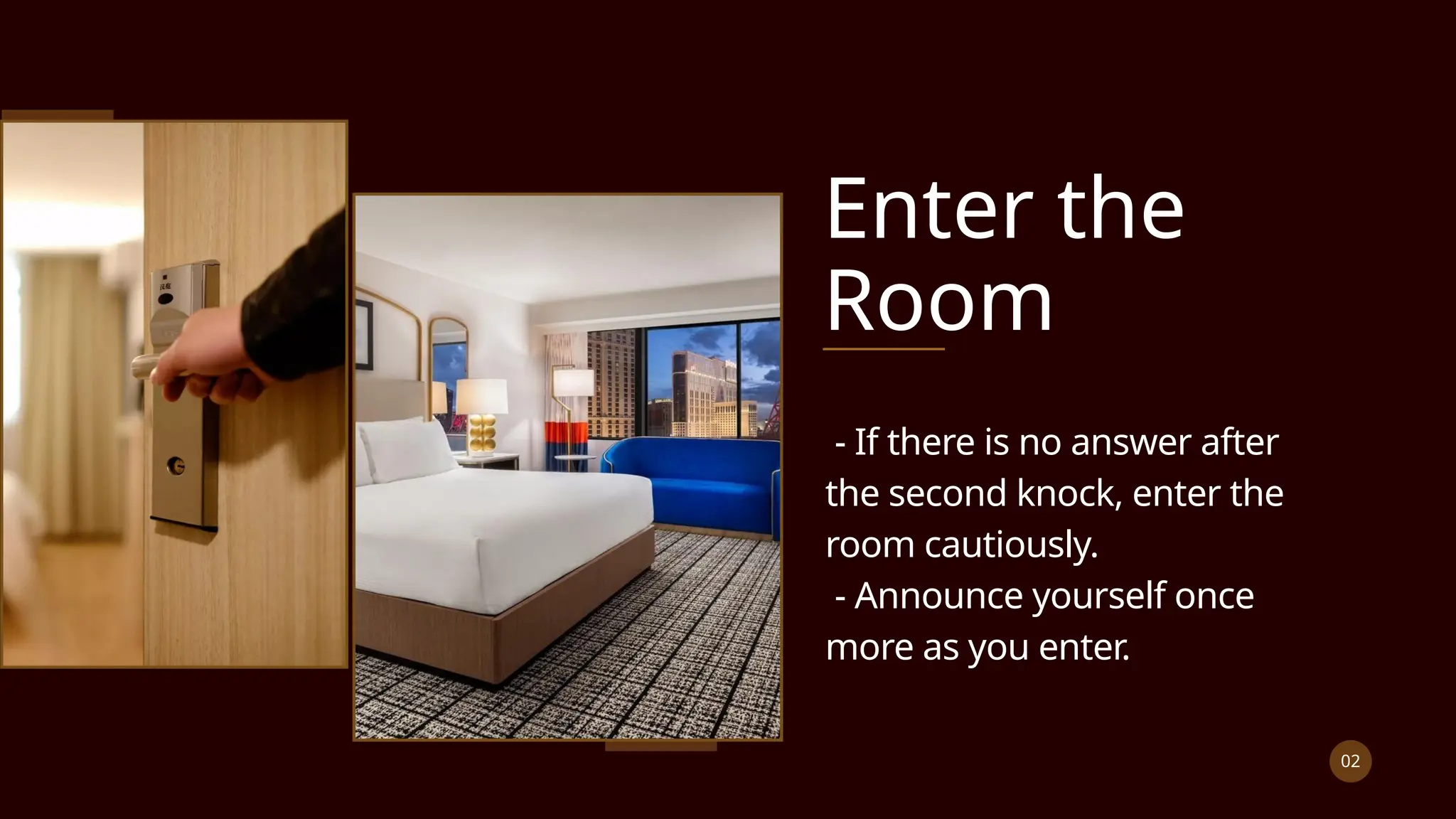 PROCEDURE IN CONDUCTING ROOM CHECK, TURN DOWN AND MAKE-UP BEDS.pptx