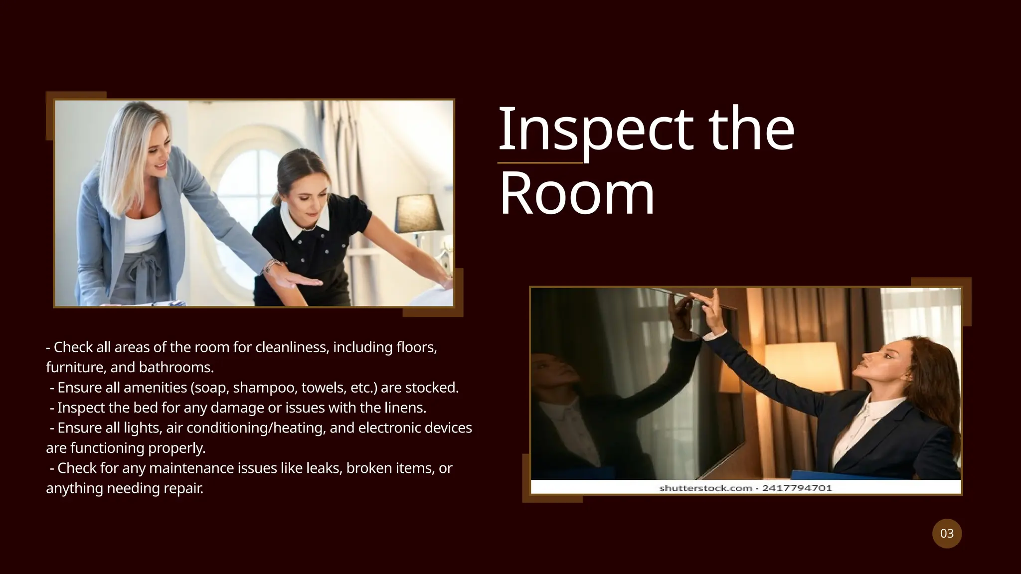 PROCEDURE IN CONDUCTING ROOM CHECK, TURN DOWN AND MAKE-UP BEDS.pptx