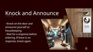 PROCEDURE IN CONDUCTING ROOM CHECK, TURN DOWN AND MAKE-UP BEDS.pptx ...