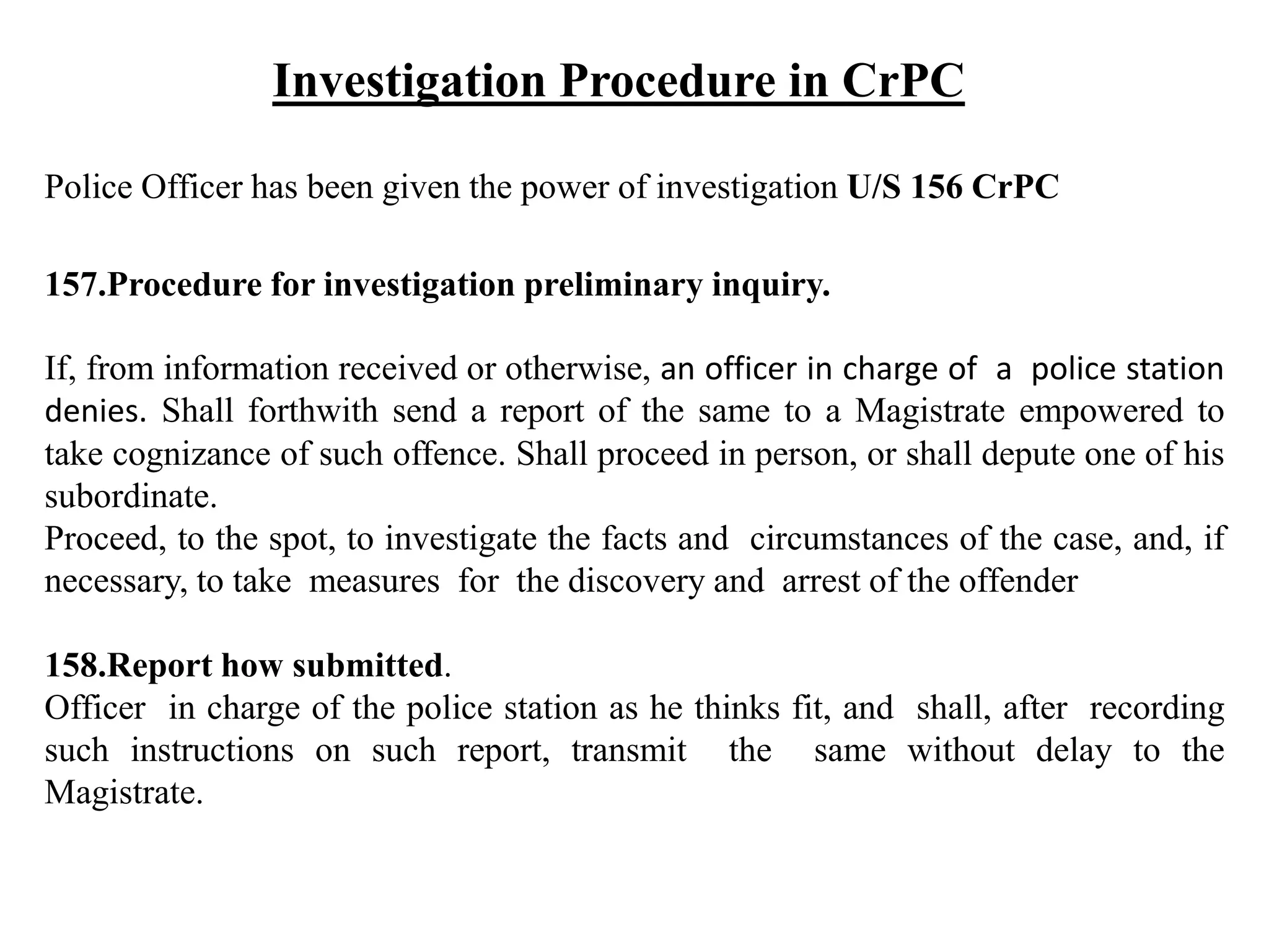 Procedure of investigation (Indian Perspective) | PPTX