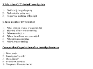 Procedure of investigation (Indian Perspective) | PPTX