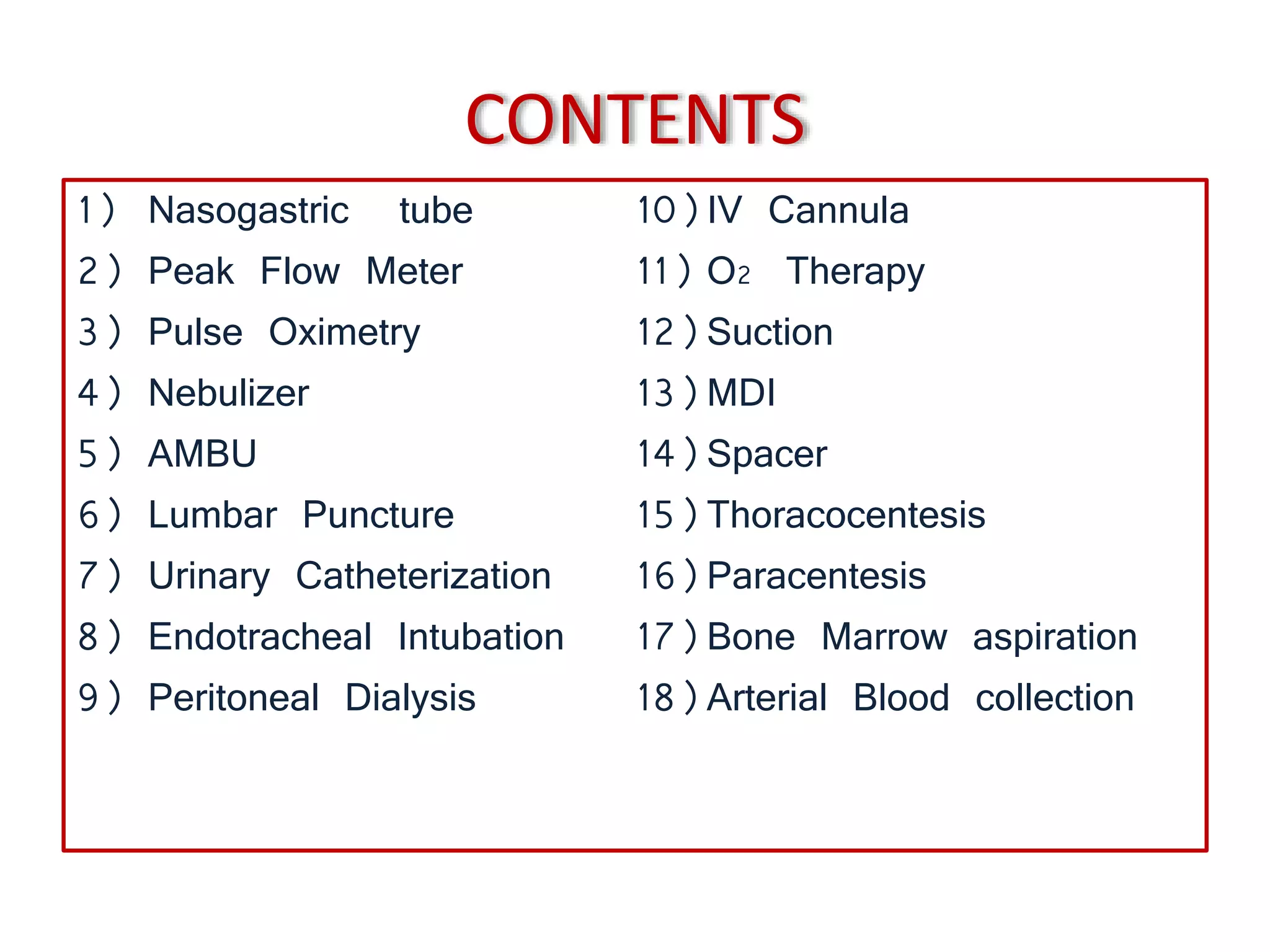 Procedures in Pediatrics | PPTX
