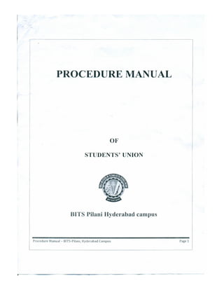 Procedure manual | PDF