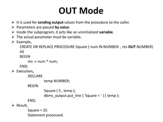 Procedure n functions | PPTX