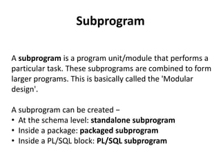 Procedure n functions | PPTX | Databases | Computer Software and Applications