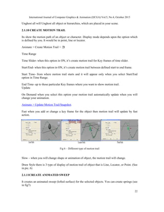 Procedure of animation in 3 d autodesk maya tools & techniques | PDF